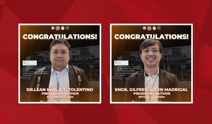TUP Manila’s Dr. Lean Karlo Tolentino and Engr. Gilfred Allen Madrigal Shine at ESTCON 2024 in ...